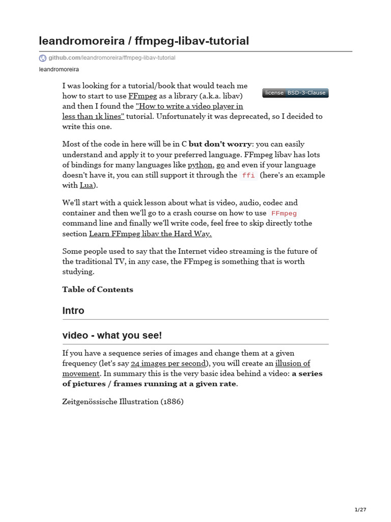 leandromoreira ffmpeg-libav-tutorial - 1 | PDF | Codec | Video