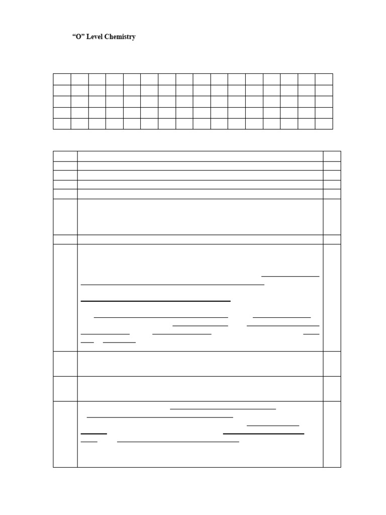 Answer Key For 2021 O Level Exams 6092 | PDF | Iron | Acid