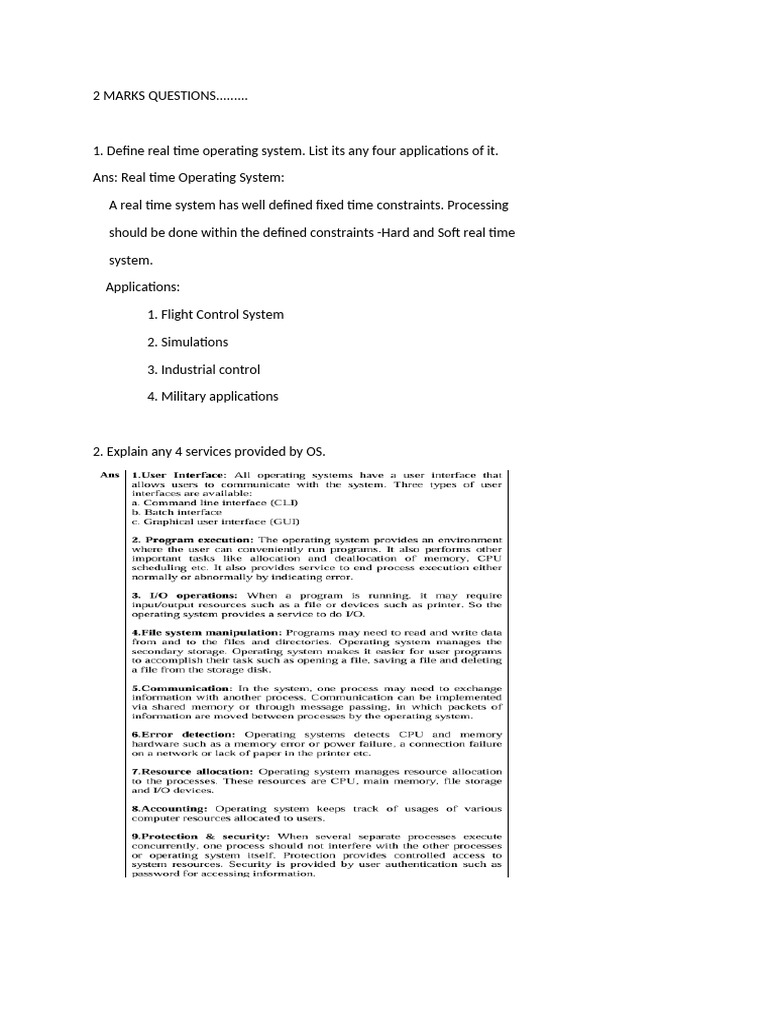 2 Marks Questions | PDF