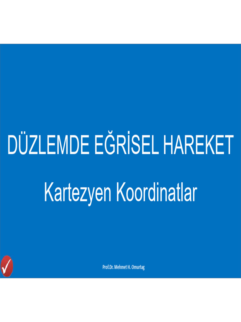 D01 Parcacigin Kinematigi Egrisel Hareket 2 | PDF