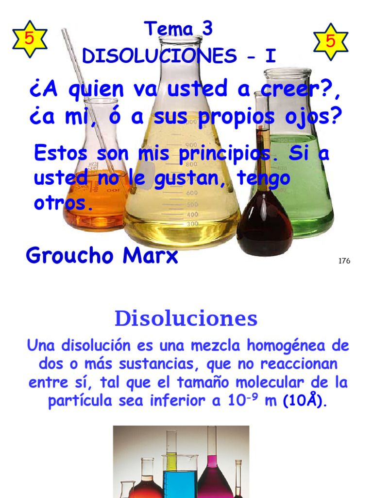 Disoluciones: Conceptos y Cálculos | PDF | Mezcla | Ciencias fisicas