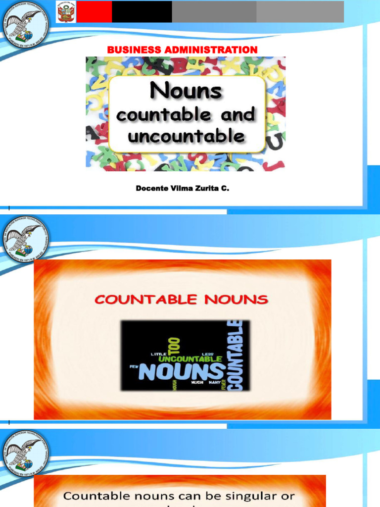 NOUNS-COUNTABLES AND UNCOUNTABLES-ADM. | PDF