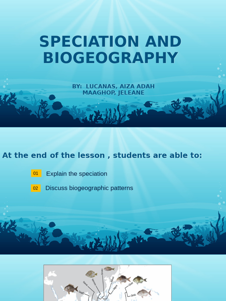 SPECIATION OF BIOGEOGRAPHY Lesson 9.1669904110710 | PDF | Biological Evolution | Ecology