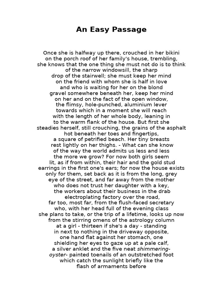 An Easy Passage | PDF