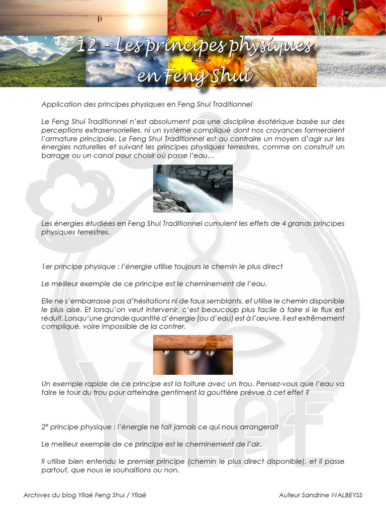 Principes physiques du Feng Shui | PDF | Feng Shui