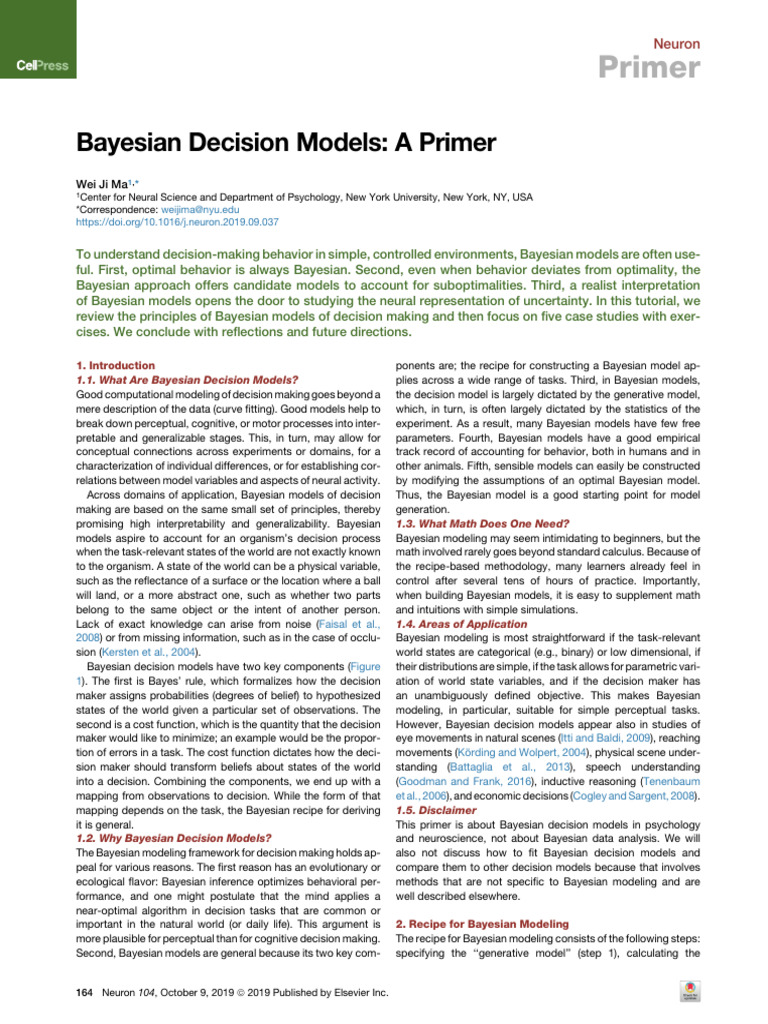 Bayesian Decision Models A Primer | PDF | Normal Distribution | Bayesian Inference