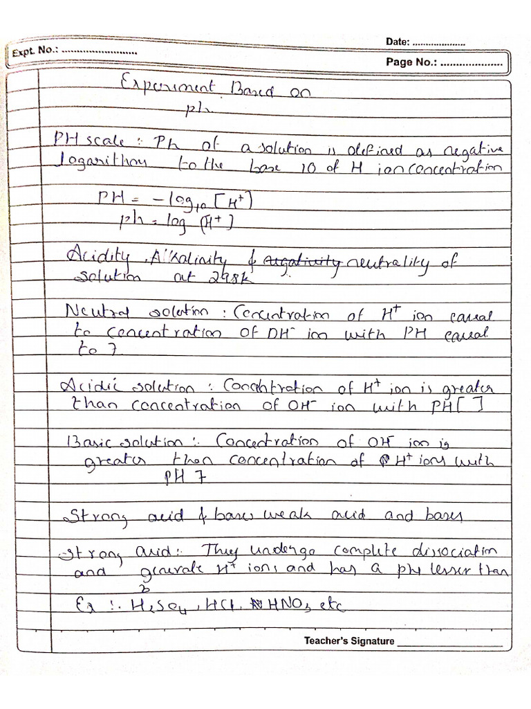 pH experiment | PDF