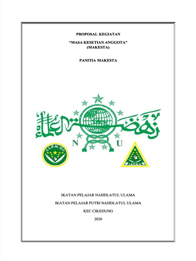 PDF Proposal Kegiatan Makesta Ipnu Ippnu Fix - Compress | PDF