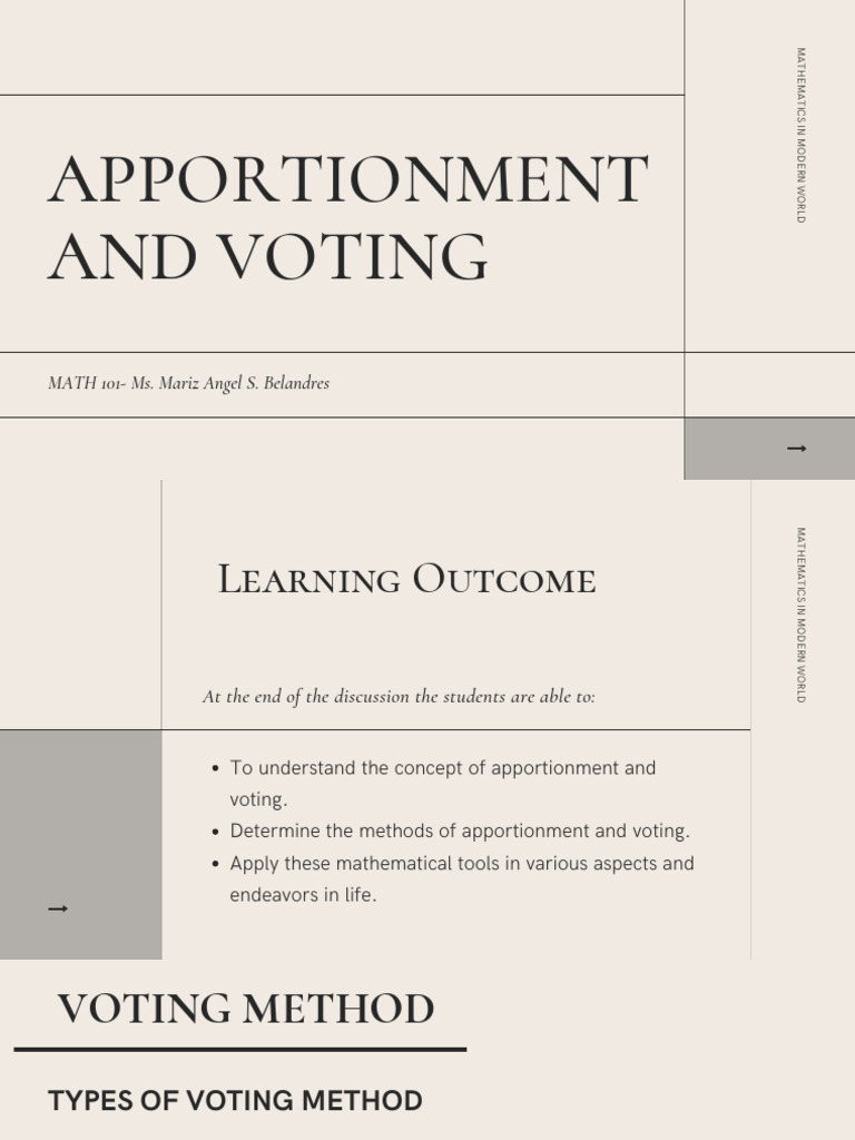 Apportionment and Voting Part 2 3 | PDF | Voting | Accountability