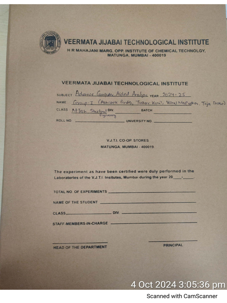 ACAD Lab Submission Assignment 1 &2 | PDF