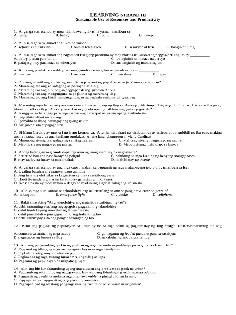 Learning Strand Iii 2019 | PDF