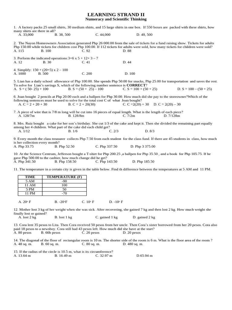 Math and Science Problem Set | PDF | Luteinizing Hormone | Volcano