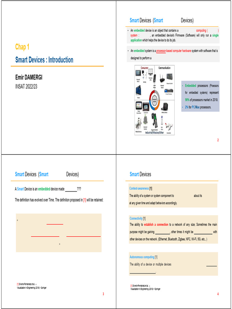 cours-RT3-SmartDevices-Part1-4pages | PDF | Microcontroller | System On A Chip
