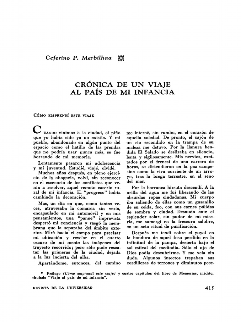 Crónica de Un Viaje | PDF