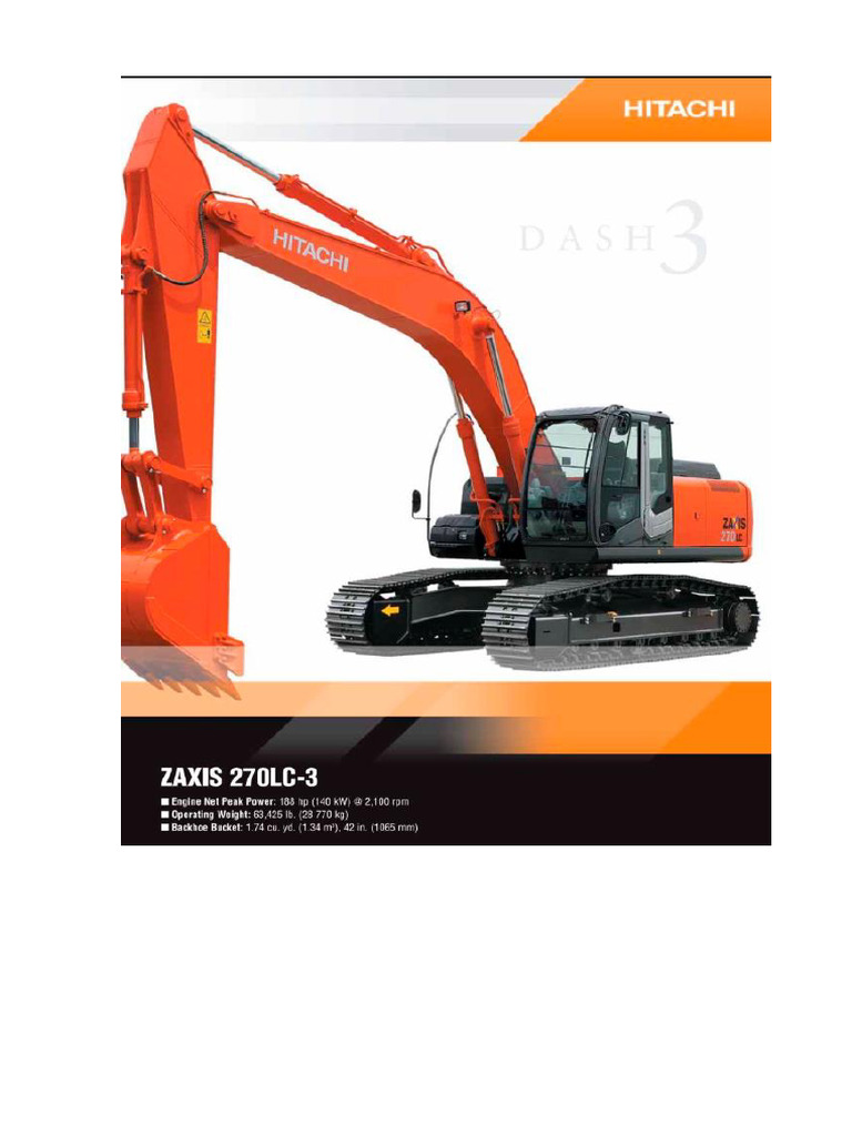 Hitachi ZX270 | PDF