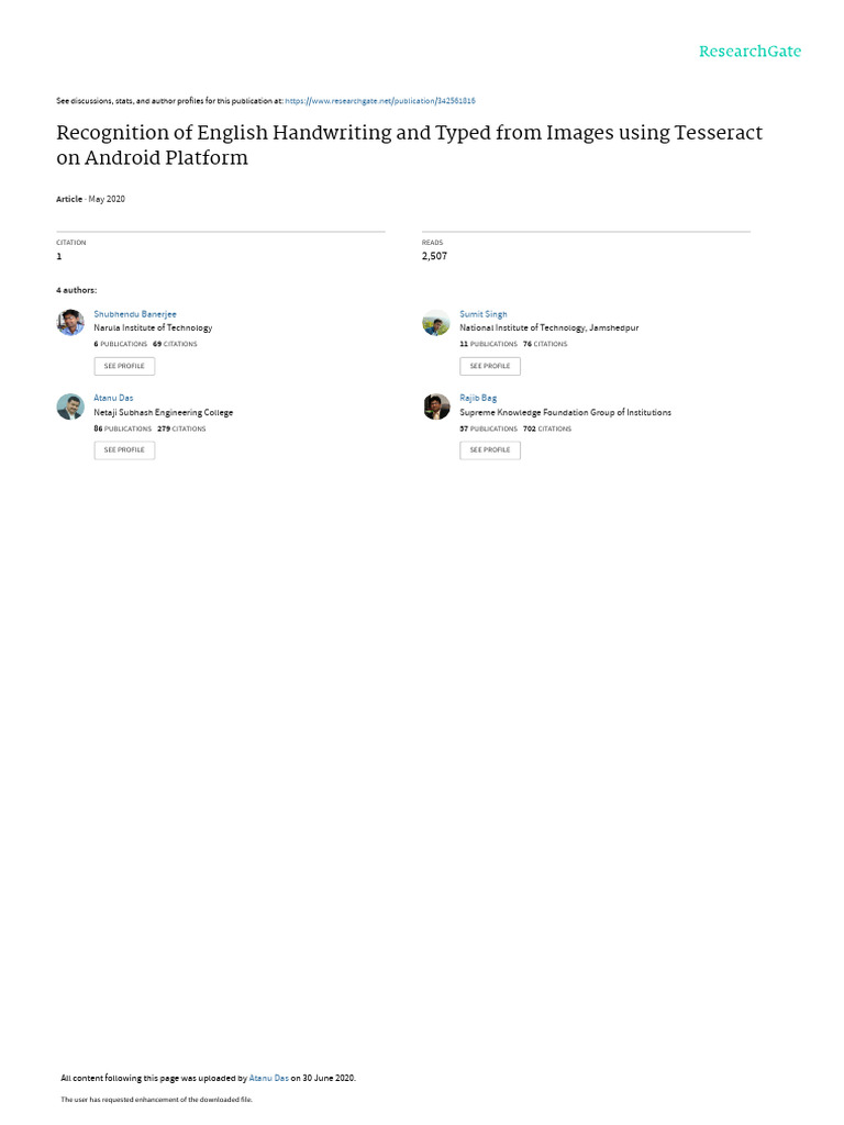 1 | PDF | Optical Character Recognition | Computing