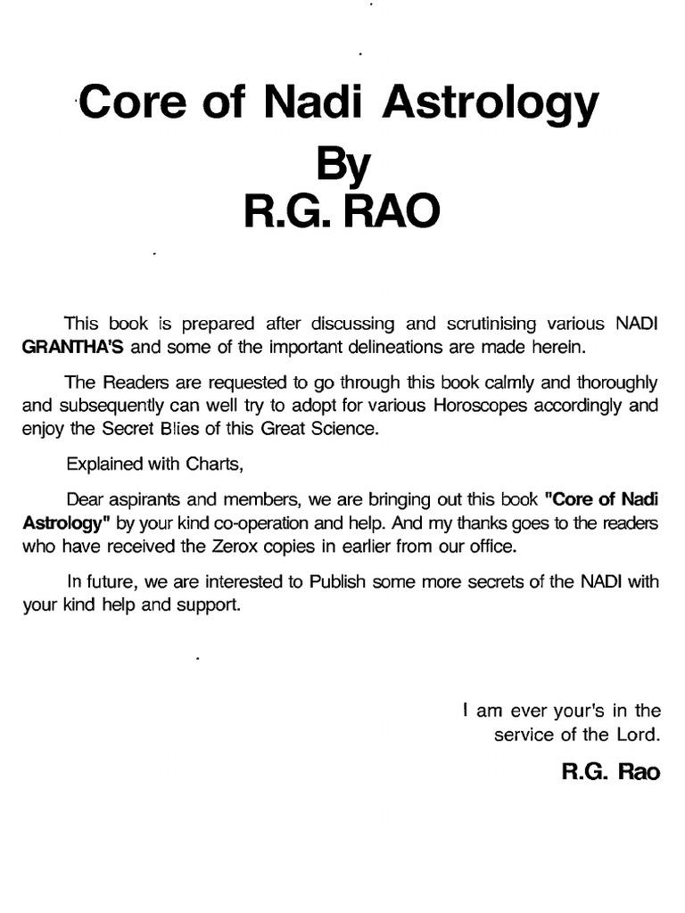 Core of Nadi Astrology pdf1 32 | PDF | Planets In Astrology | Astrology