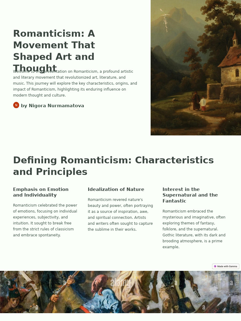 Romanticism A Movement That Shaped Art and Thought | PDF | Romanticism