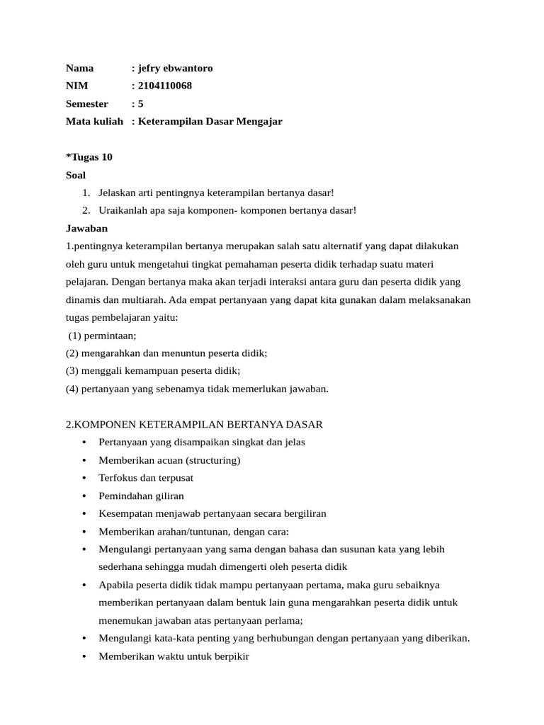 Tugas 10 Kdm (Jefry) | PDF