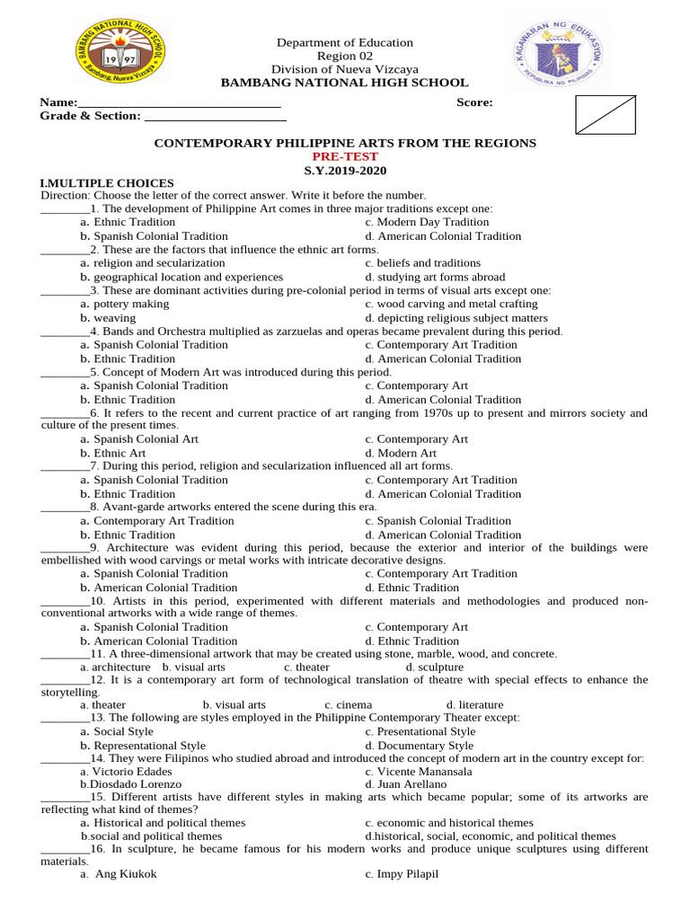 CPAR ACTIVITIES 22-23 | PDF | Philippines | Traditions