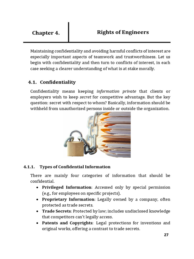 UNR4201 Ethics - CH (4) Rights of Engineers | PDF | Conflict Of ...