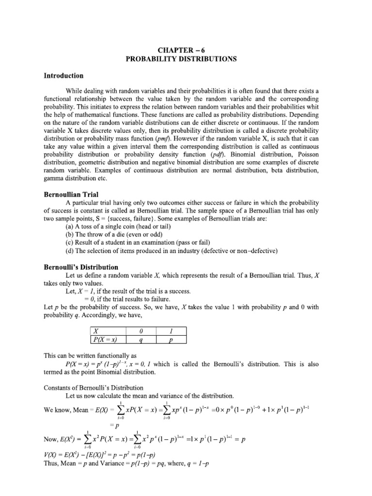 Probability distributions | PDF