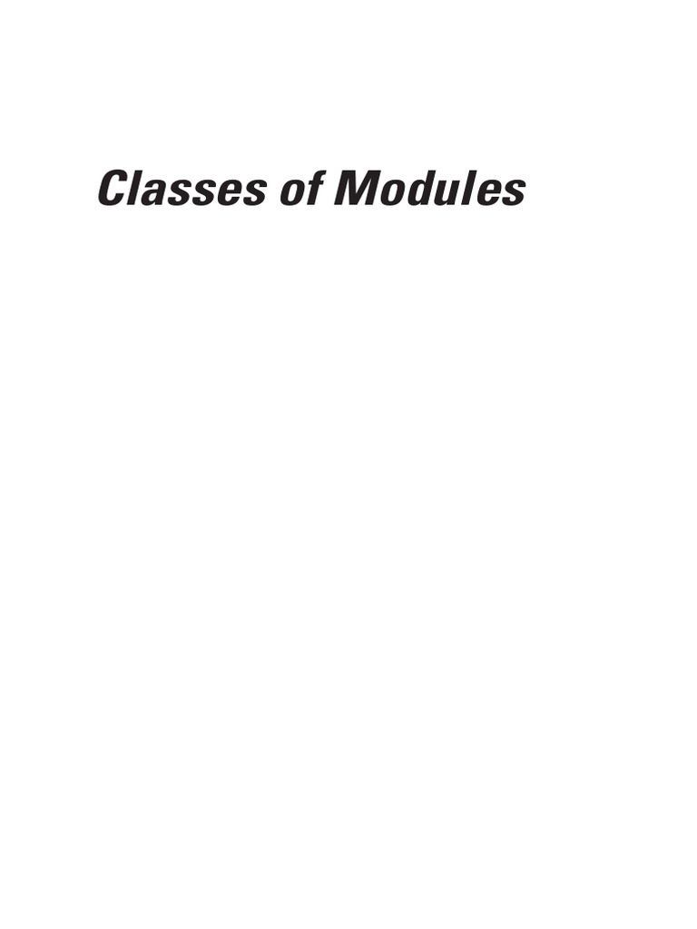 (Pure and Applied Mathematics) John Dauns, Yiqiang Zhou - Classes of Modules (2006, Chapman ...