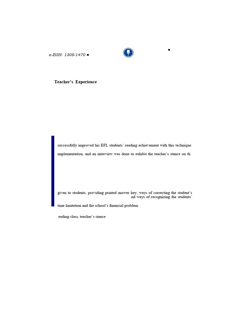 A Teacher's Experience in Teaching With Student Teams-Achievement | PDF | English As A Second Or ...