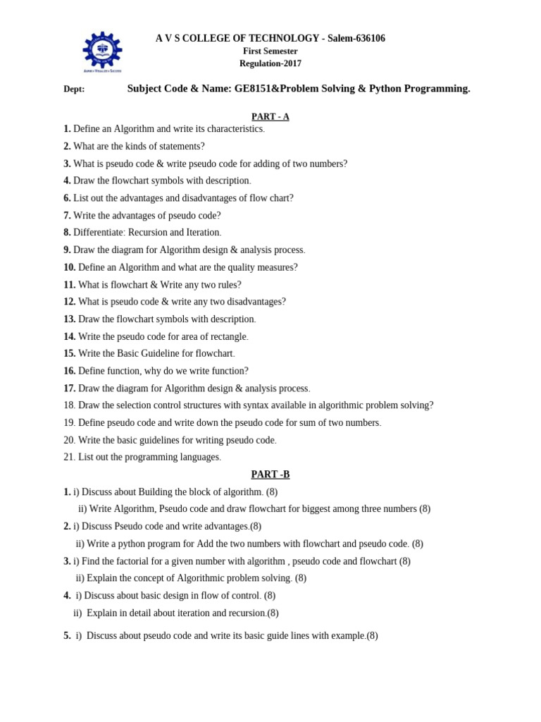All Unit Possible Question Pspp Pdf Parameter Computer Programming Python Programming 5085