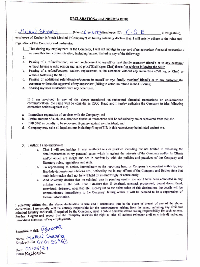 Mukul Sharma | PDF | Employee Relations | Business