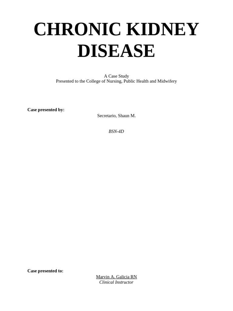 CASE-4th-year-CKD... | PDF | Kidney | Urinary System