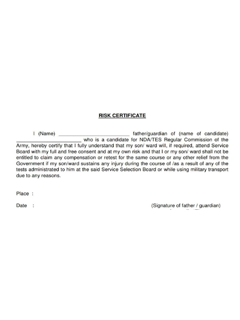 Certificates To Carry | PDF