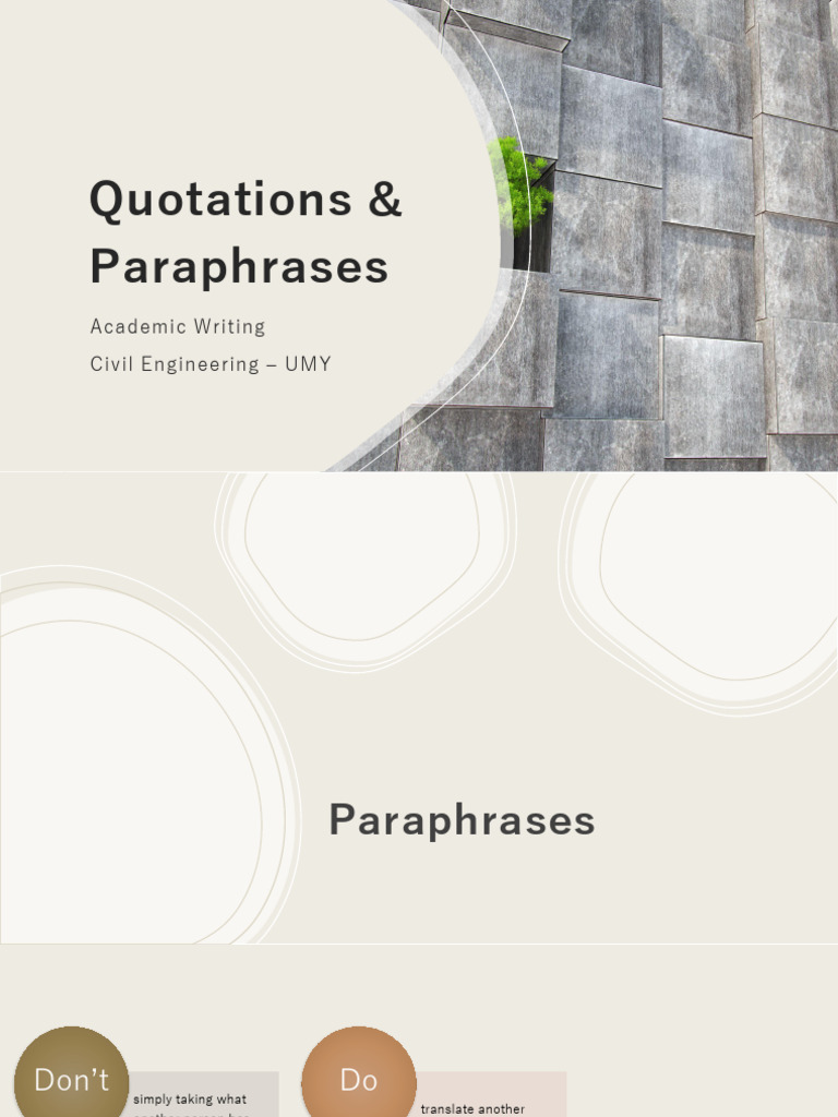 Paraphrasing in Civil Engineering | PDF