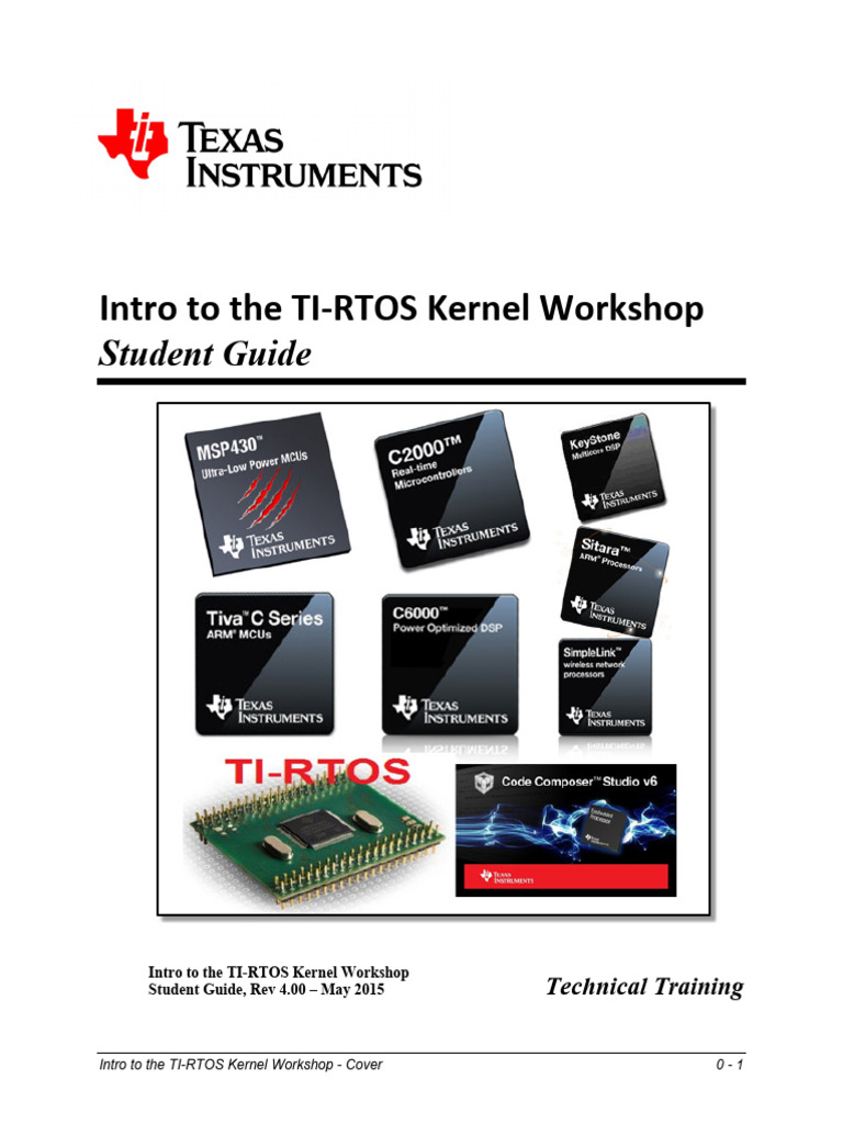 TI_RTOS_Kernel_Workshop_Student_Guide_rev4.00 | PDF | Microcontroller | Multi Core Processor