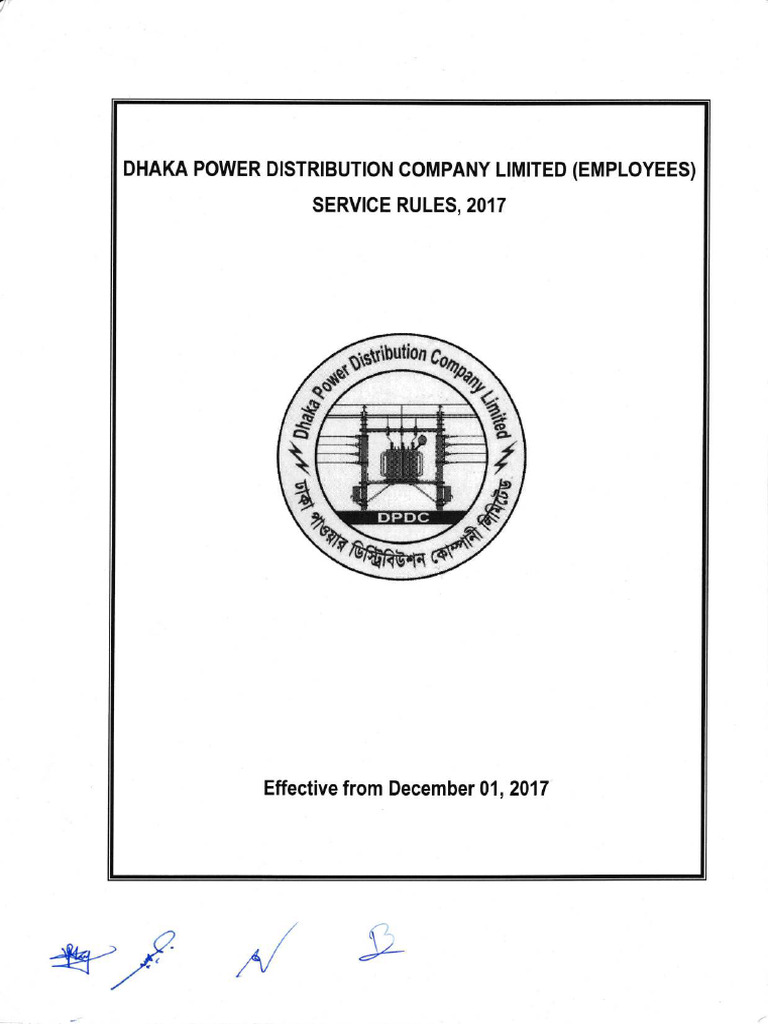 DPDC Service Rule | PDF | Recruitment | Employment