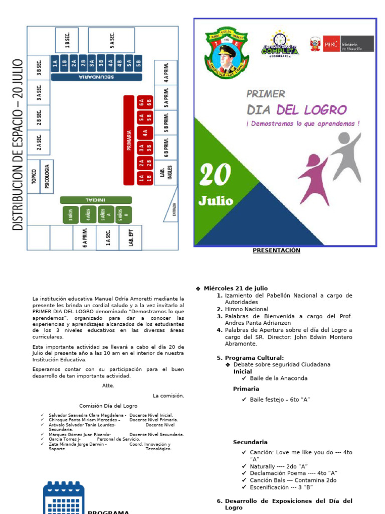 Programa Dia Del Logro 2017 | PDF | Juventud | Infancia