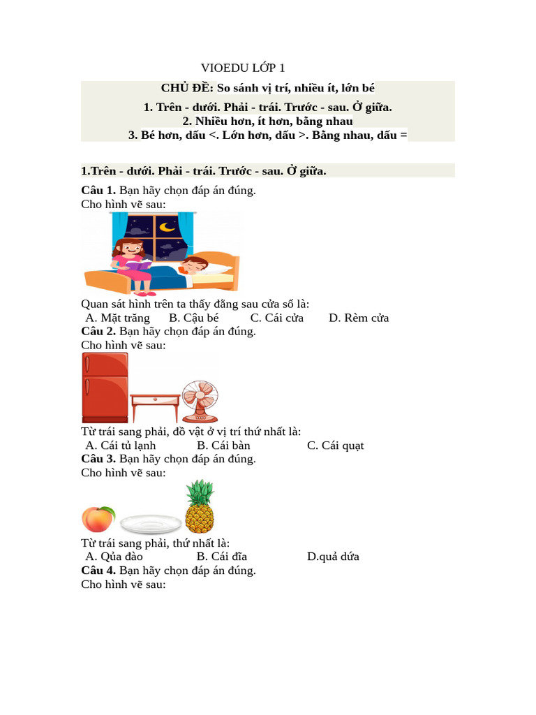 VÒNG 3 LỚP 1 VÒNG 3 | PDF