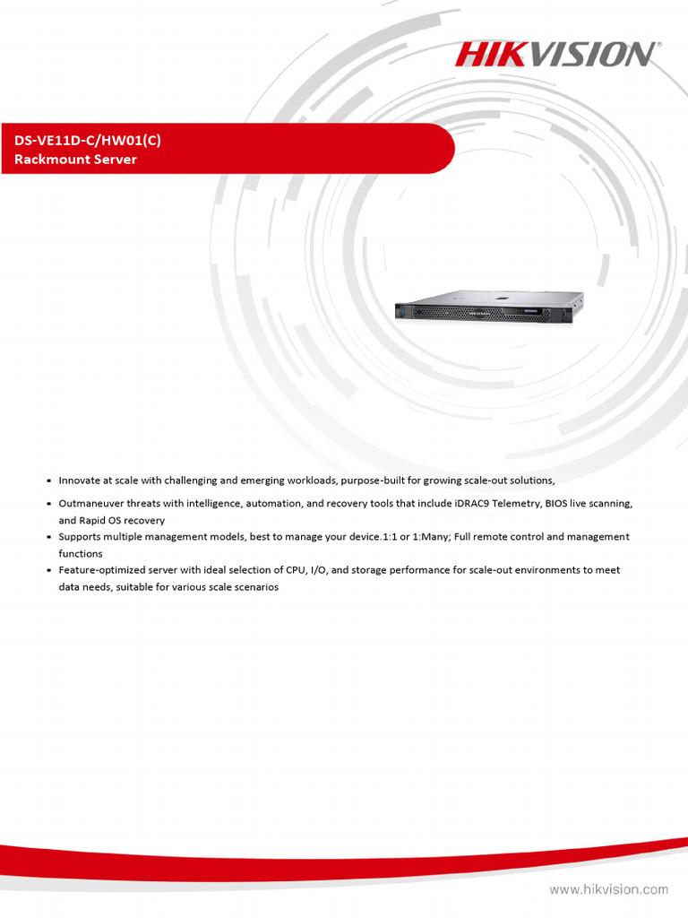 DS-VE11D-C HW01 (C) Datasheet 20240329 | PDF | Scalability | Computer Hardware