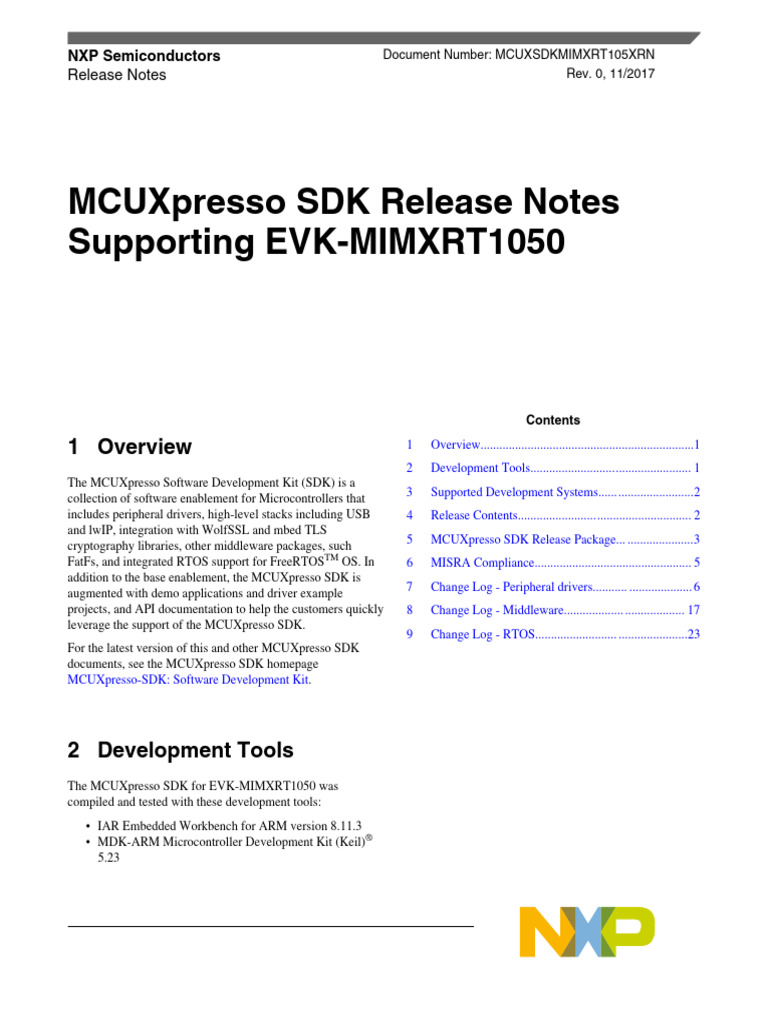 Mcuxpresso Sdk Release Notes Mimxrt105x Pdf Data Type Pointer Computer Programming