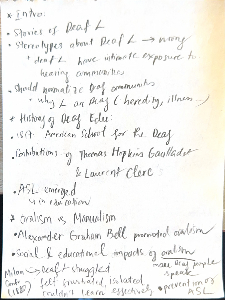 ASL Project Notes | PDF