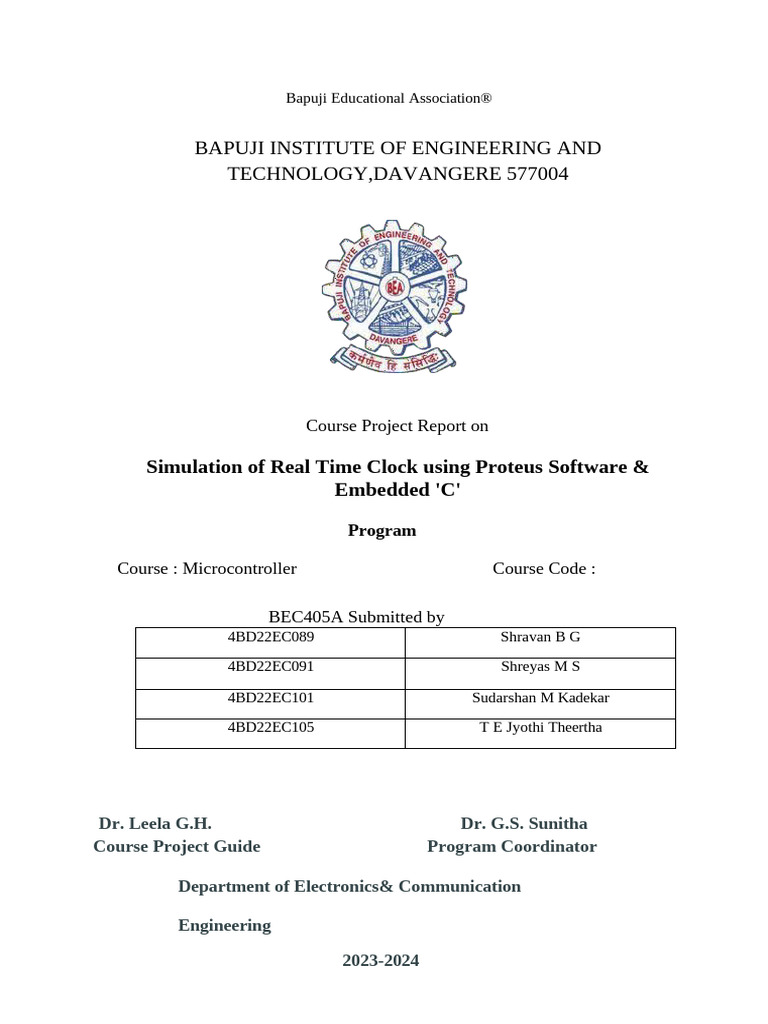 Microcontrollerprojectreportfinal Last Pdf Embedded System 9541
