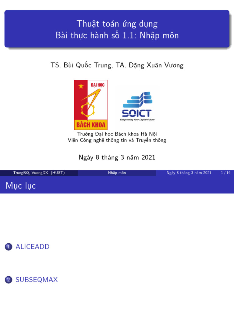 Applied Algorithms 2020 2 LAB 1 1 VuongDX | PDF