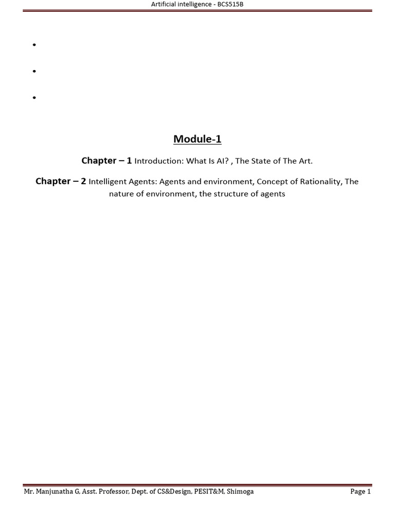 AI notes | PDF | Artificial Intelligence | Intelligence (AI) & Semantics