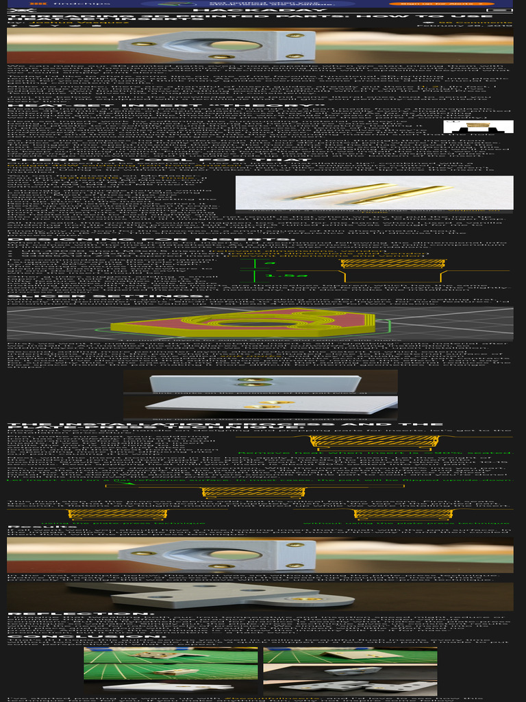 Threading 3D Printed Parts How To Use Heat-Set Inserts Hackaday | PDF ...