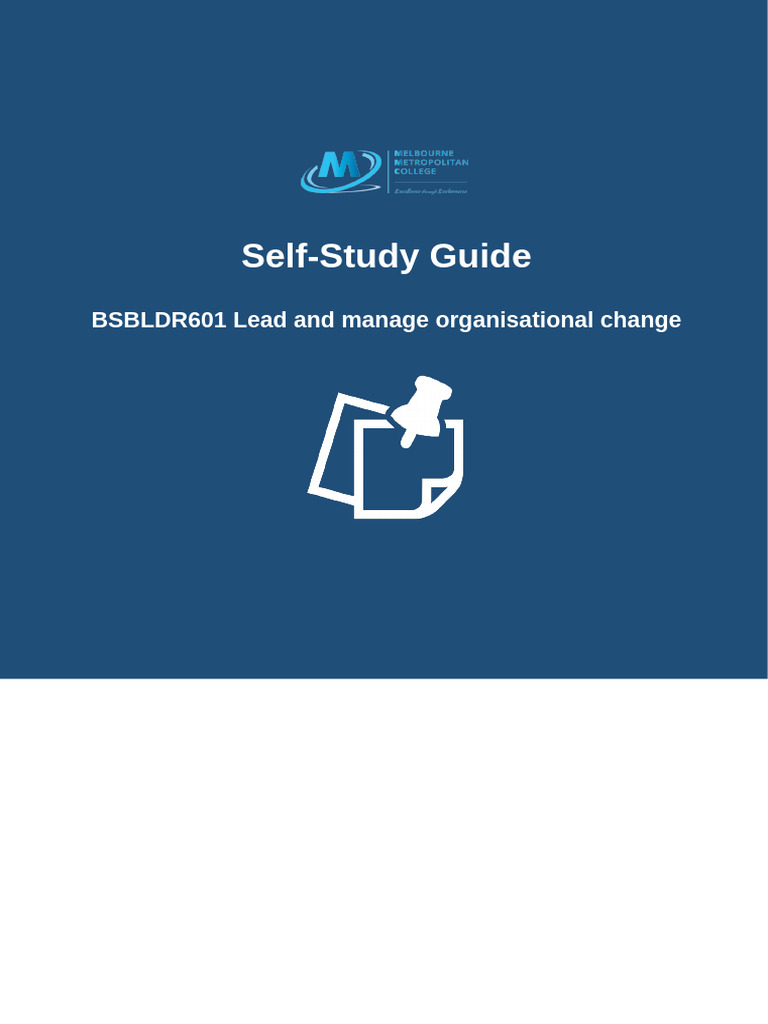 Self-Study Guide for BSBLDR601 | PDF | Behavior Modification | Learning