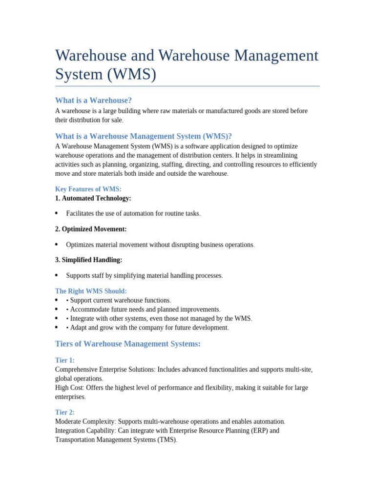 Advanced CH3 | PDF | Warehouse | Service Industries