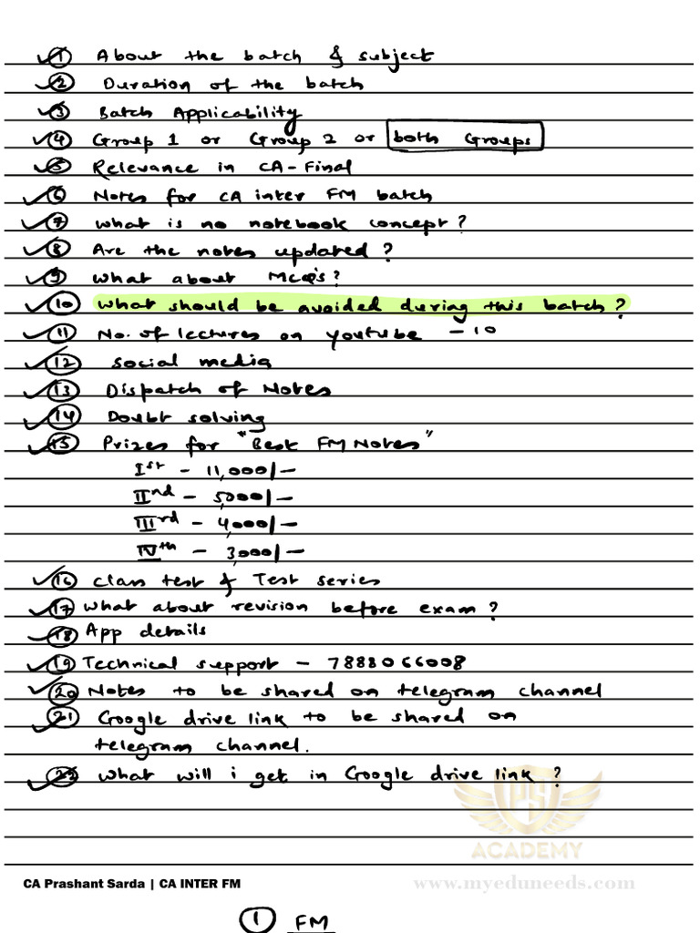 FM Handwritten Notes 4 | PDF | Corporations | Investing