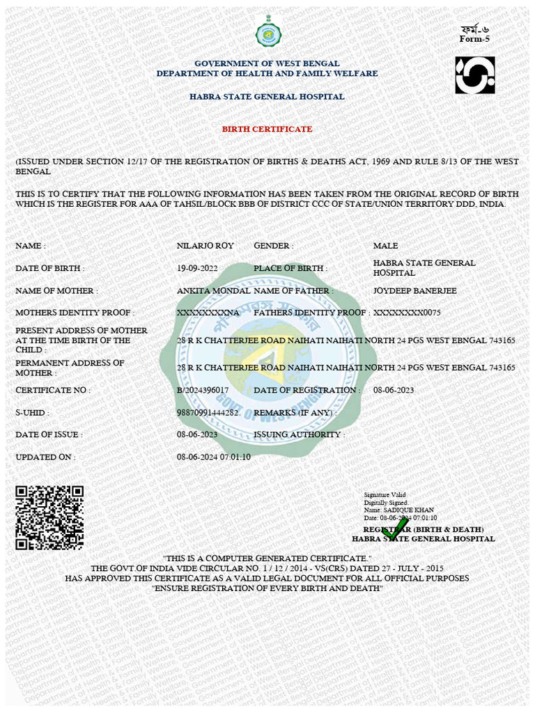 Nilarjo Pob | PDF | Birth Certificate | Government And Personhood