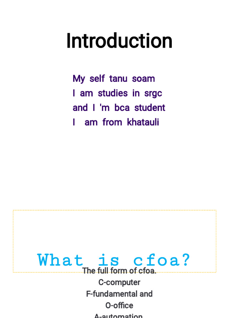 BCA Student's Computer Basics Guide | PDF