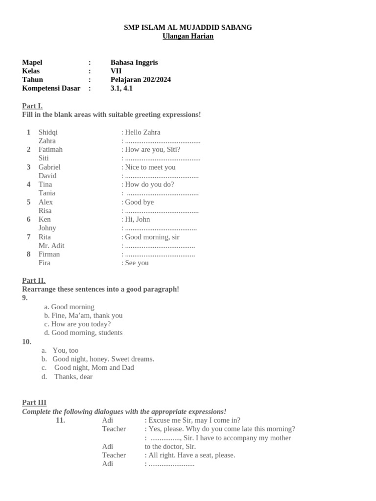 soal uh edit jd | PDF